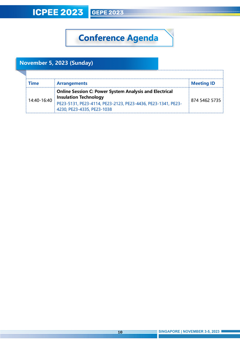 GEPE 2023 >> Singapore
